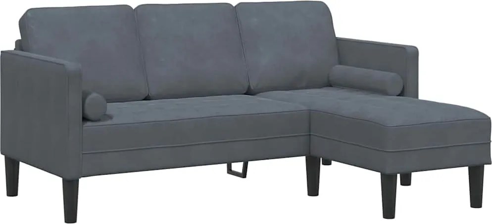 Set pohovek 2 ks Tmavě šedá Polyester 3329265