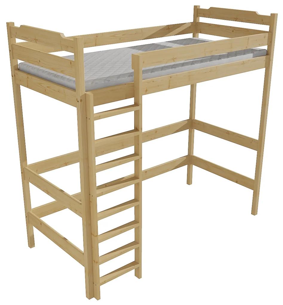 Vomaks Patrová zvýšená postel ZP 004 Rozměr: 80 x 200 cm, Barva: surové dřevo