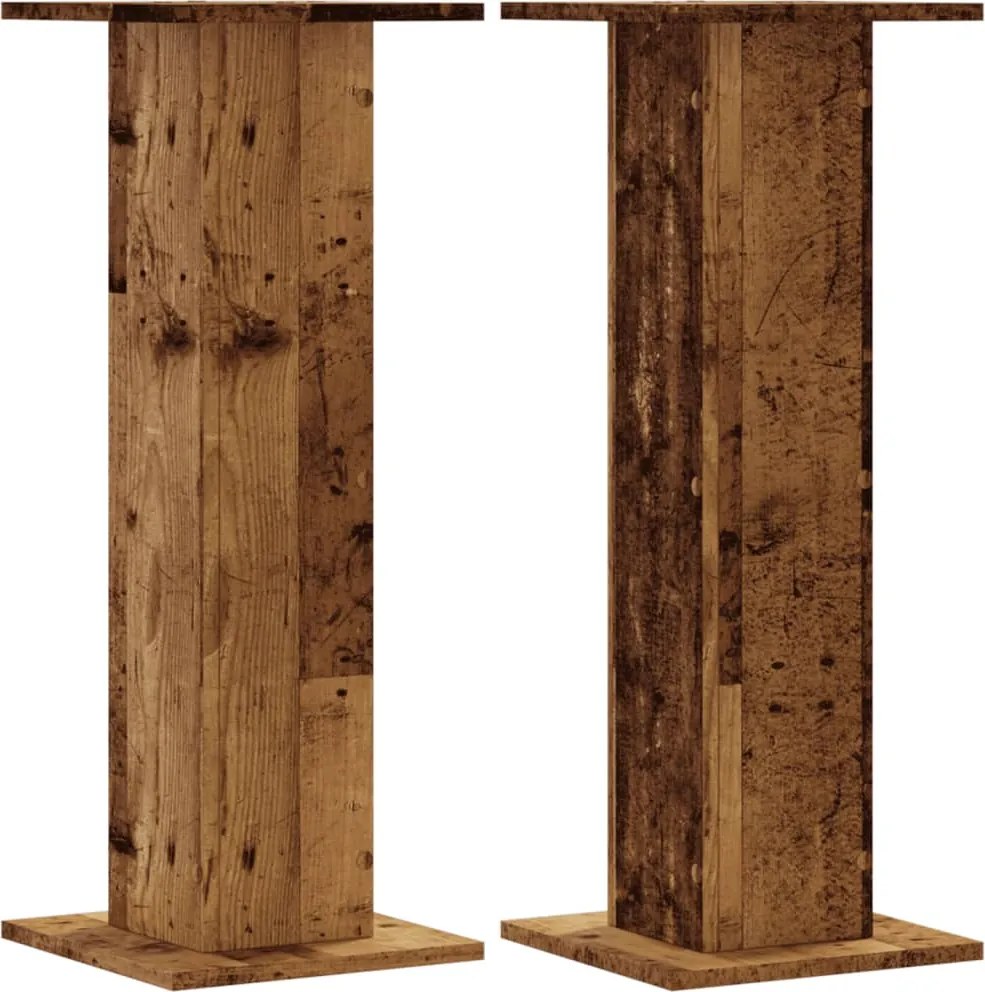 Stojany na rostliny 2 ks old wood 30x30x80 cm kompozitní dřevo 3307871