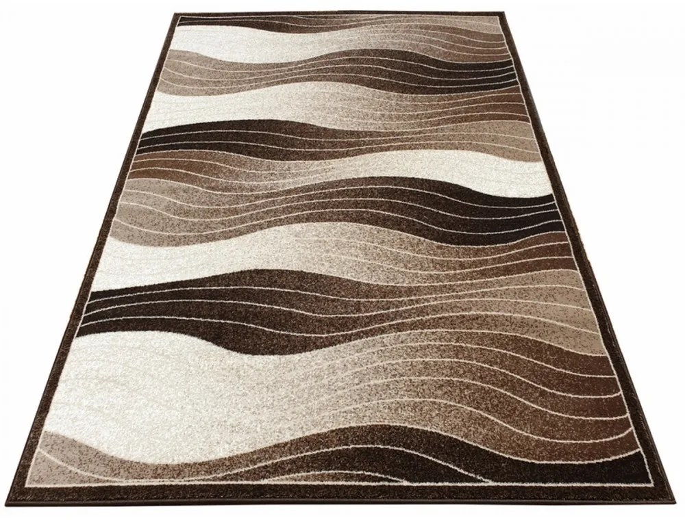 Kusový koberec Vlnky hnědý, Velikosti 200x290cm