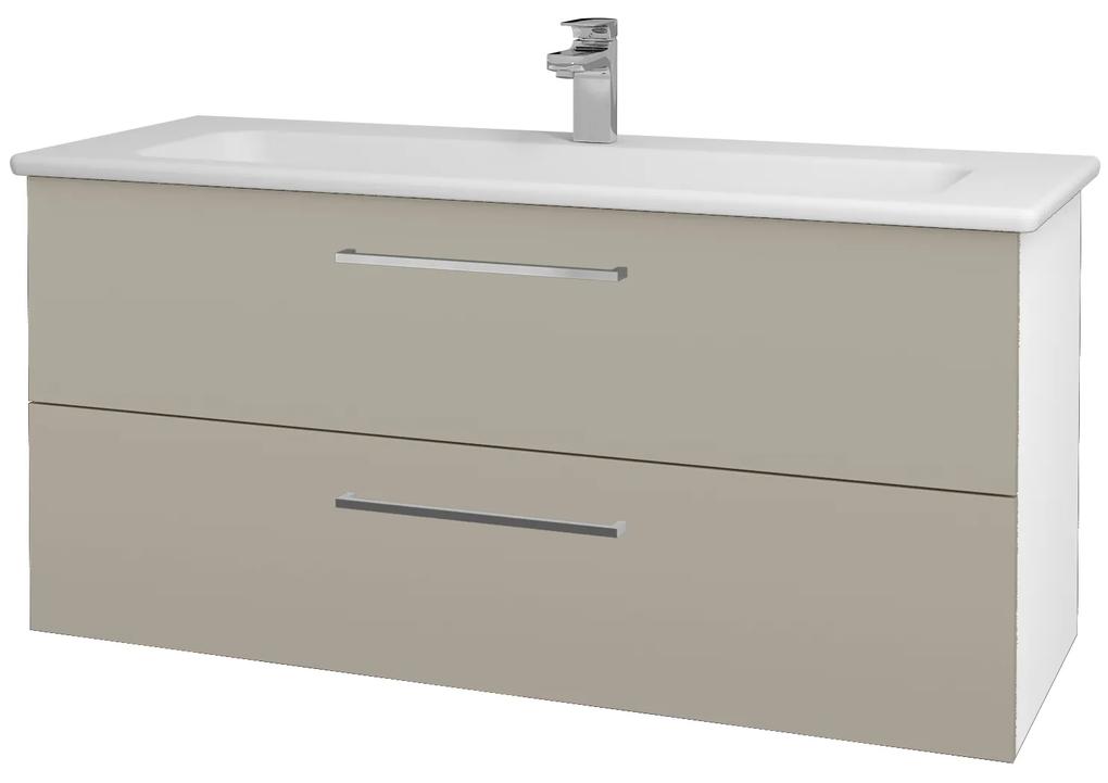 Dřevojas Koupelnová skříň GIO SZZ2 120 Varianta: N01 Bílá lesk / Úchytka T03 / D09 Arlington