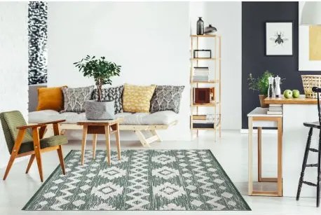 Koberec ECO SISAL BOHO MOROC Etno Cik cak 22319 střapce - dvě ú