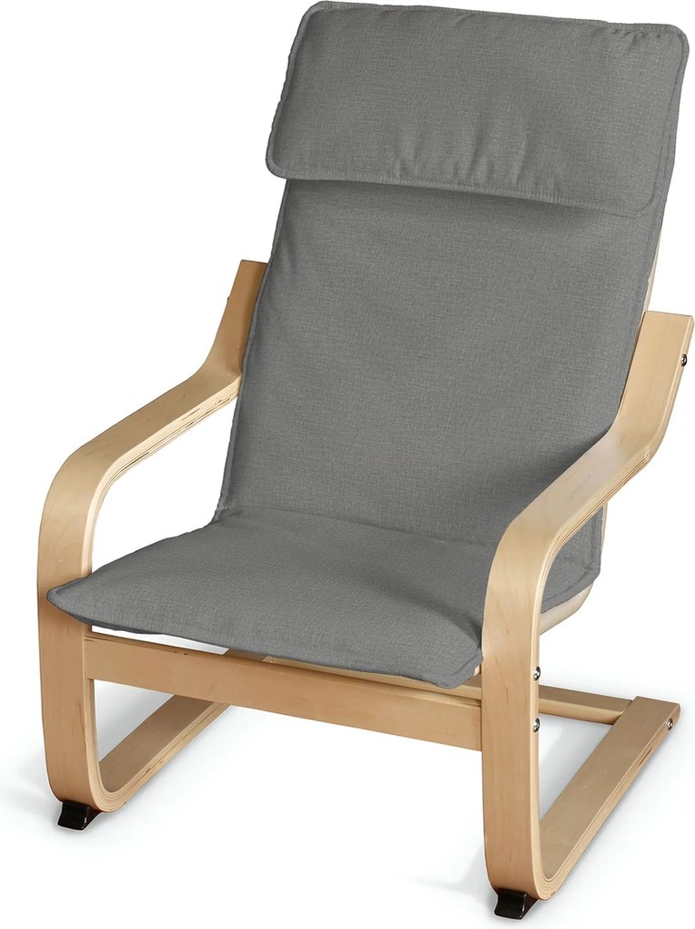 Sedák na dětské křeslo IKEA Poäng barva šedá látka sametová