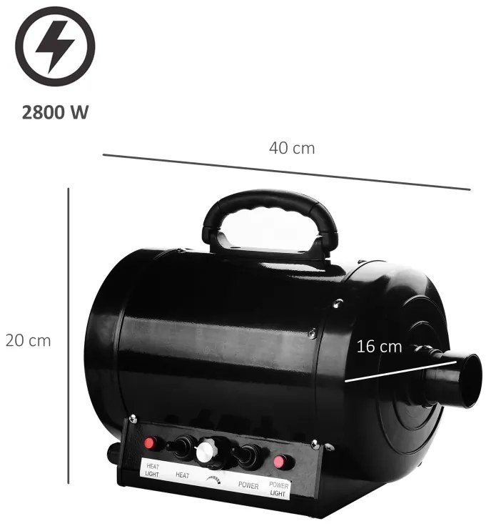 PEPU Profesionální fén pro psy a domácí mazlíčky PawHut