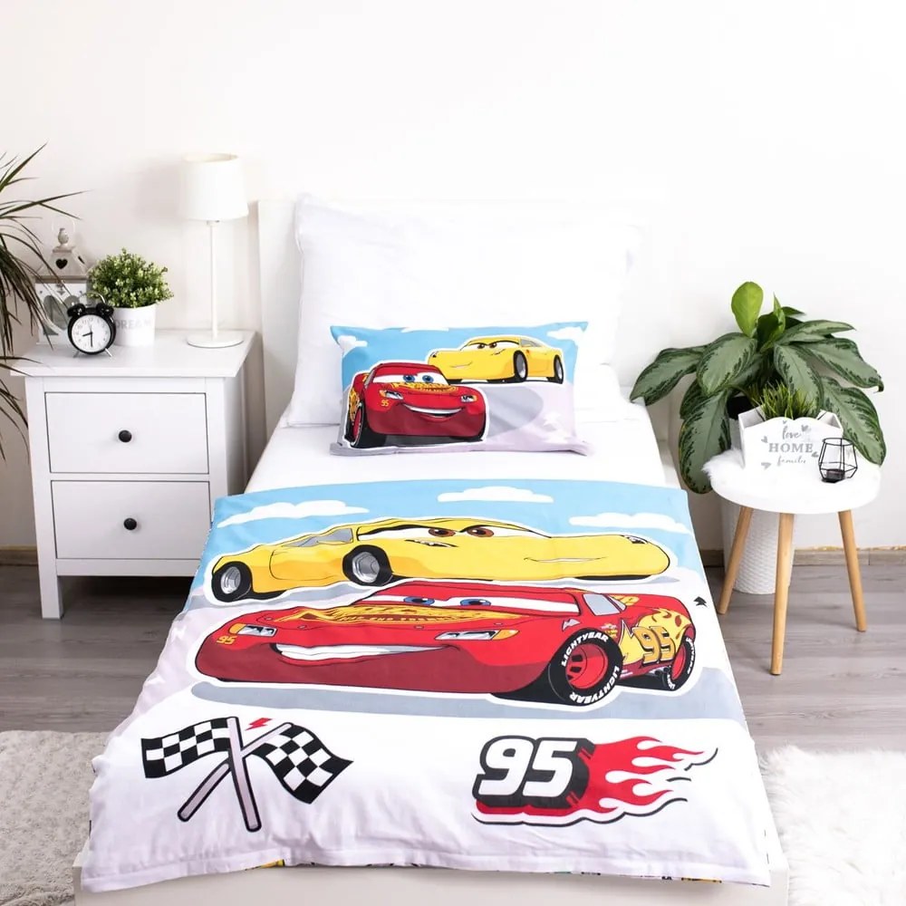 Bavlněné dětské povlečení do postýlky 100x135 cm Cars – Jerry Fabrics