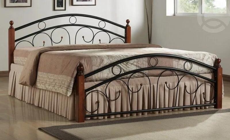 Manželská postel - dvoulůžko CS4021, 180x200, dřevo-kov