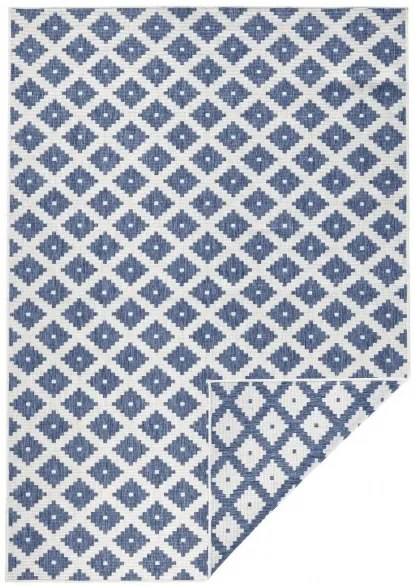 NORTHRUGS - Hanse Home koberce Kusový koberec Twin-Wendeteppiche 103128 blau creme – na ven i na doma - 200x290 cm