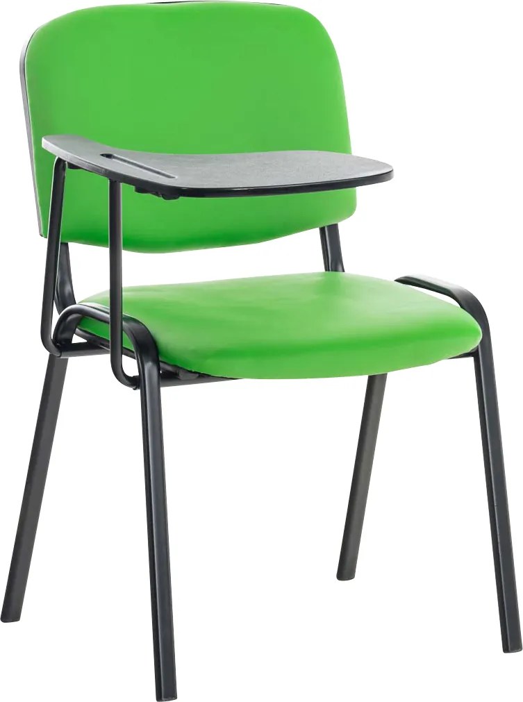 Židle Ken s skládací stůl umělá kůže – zelená