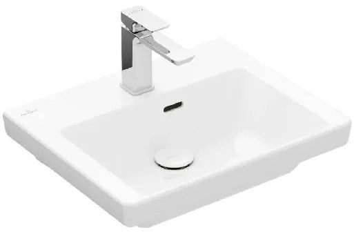 Villeroy & Boch Subway 3.0 - Umývátko nábytkové 500x400 mm, s přepadem, otvor pro baterii, alpská bílá 4370FF01