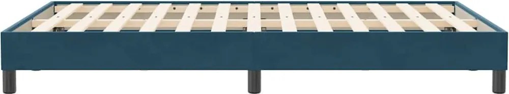 Postel Box Spring bez matrace tmavě modrá 120x210 cm samet 3315823