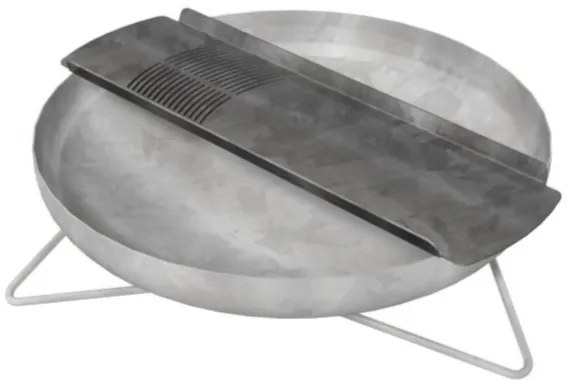 Grilovací plát na přenosné ohniště Ø 100 cm ✔ Surová ocel