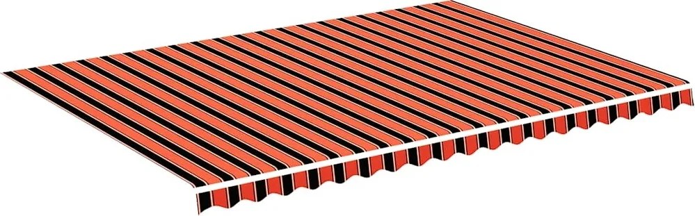 vidaXL Náhradní plachta na markýzu 5 x 3,5 m [311952] Barva: Antracitová a bílá
