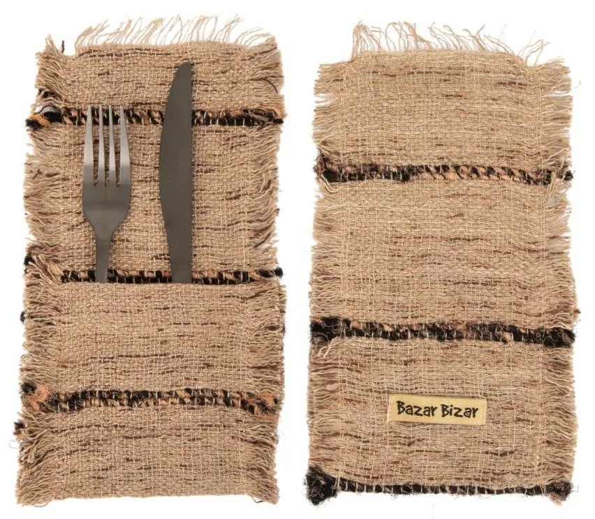 Kapsa na příbory Oh My Gee Beige Black Bazar Bizar