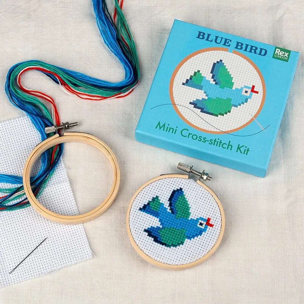 Kreativní sada Cross-stitch Kit Blue Bird – Rex London