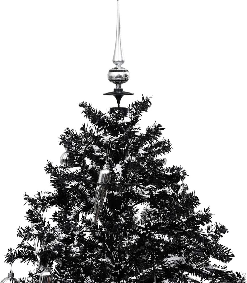Sněžící vánoční stromek s deštníkovým stojanem černý 170 cm PVC 289933