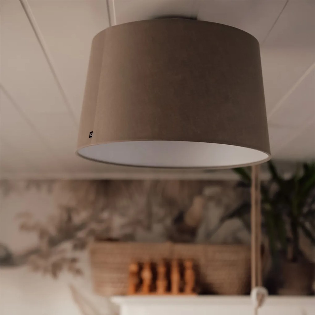 Moderní stropní svítidlo s tmavě hnědým stínítkem 35 cm - Combi