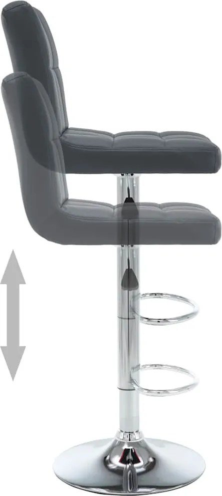 Barové stoličky 2 ks šedé umělá kůže 323638