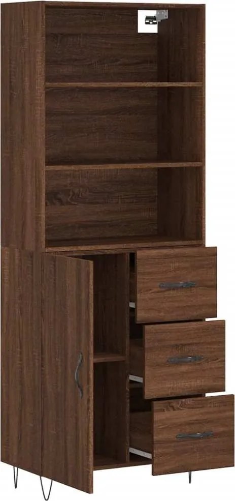 vidaXL Skříň highboard 69,5 x 34 x 180 cm kompozitní dřevo [3189438] Barva: Bílá