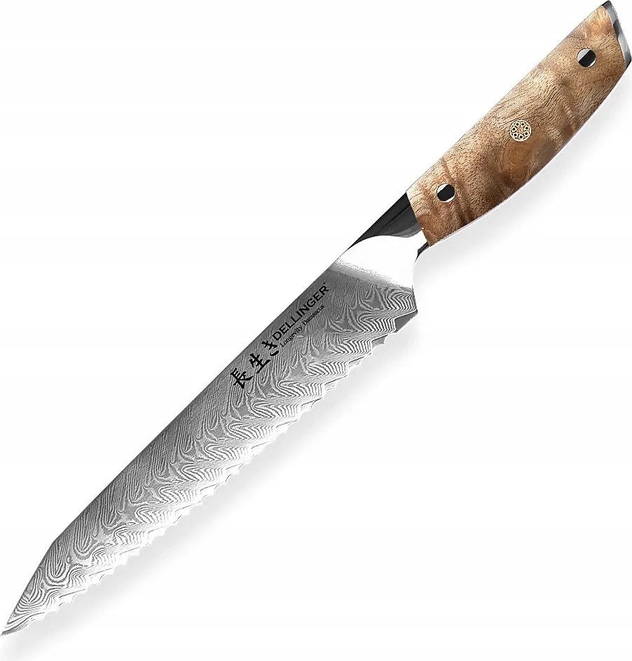 Nůž na pečivo Bread 210 mm Dellinger Longevity Damascus Edition