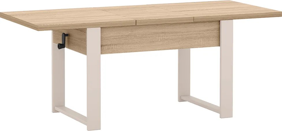 Rozkládací polohovací konferenční stolek HOGO 3v1 | 120-157x62,5-74,5x67 cm | síla horní desky 32 mm | dub sonoma/nohy kašmír