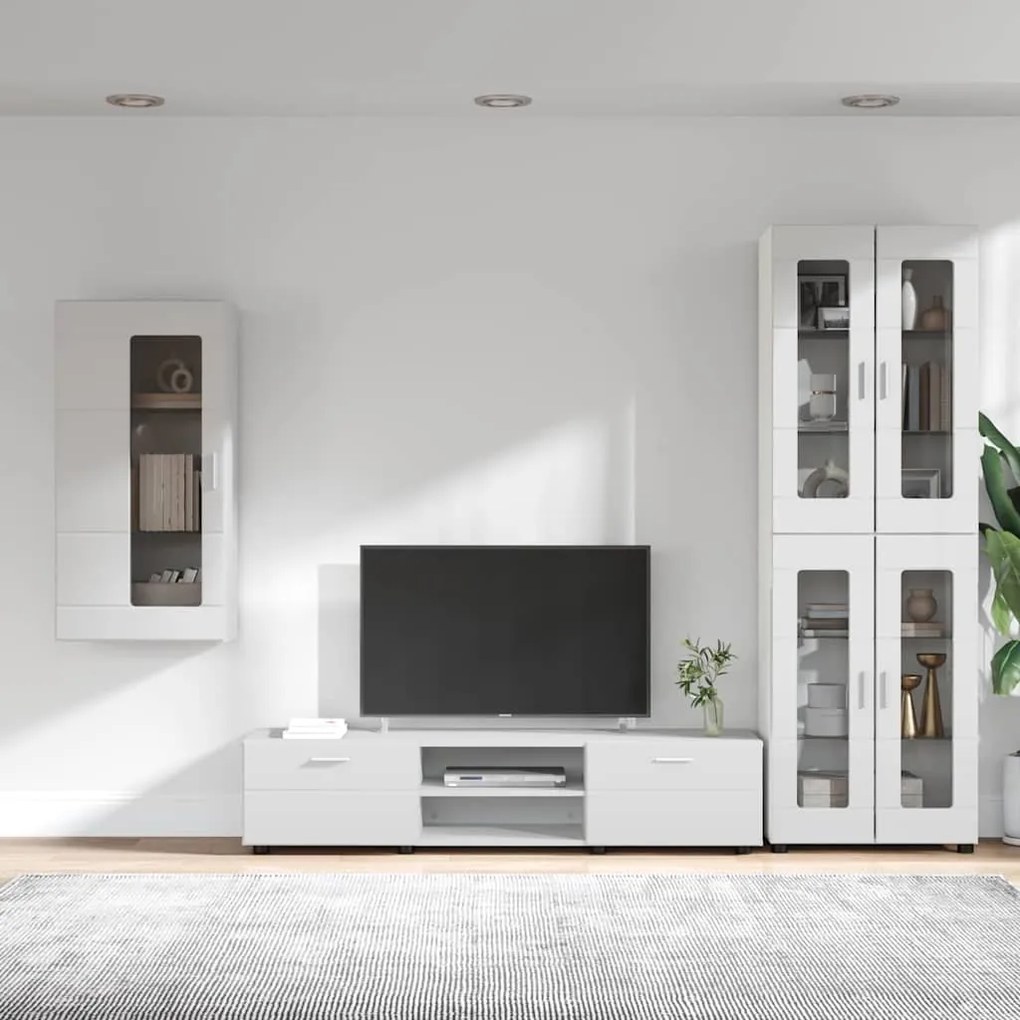 Sestava TV skříněk FLORIN 3 ks Bílá Kompozitní dřevo 3397944
