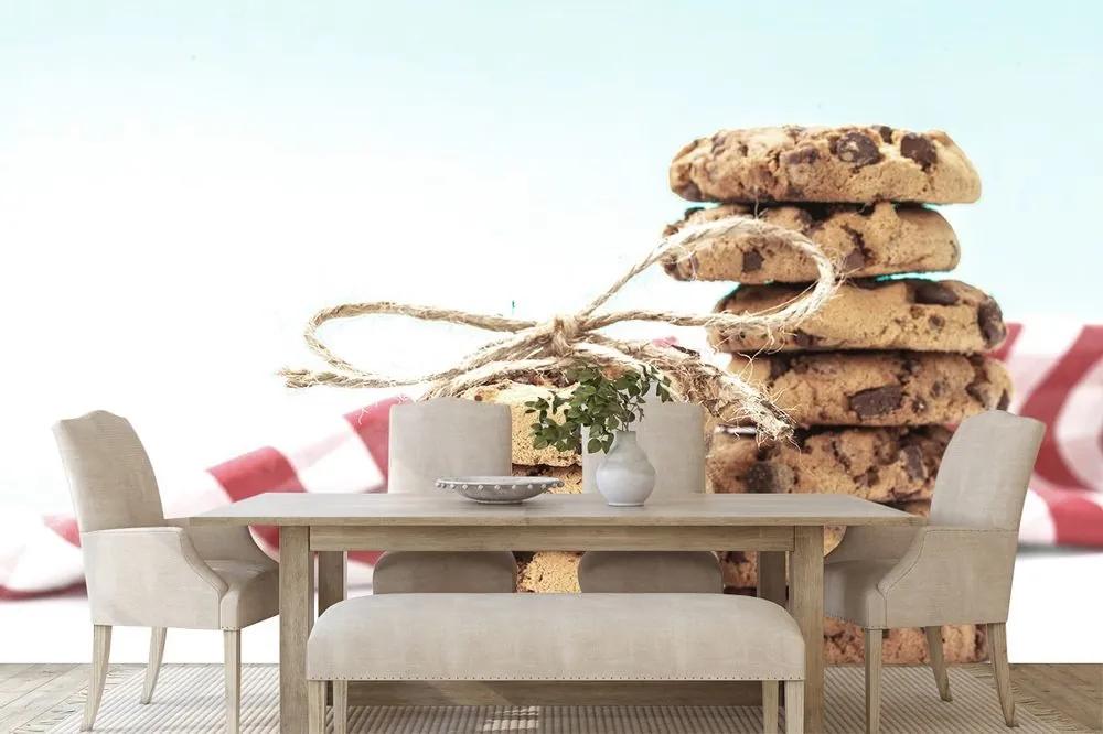Tapeta cookies sušenky - 225x150 cm