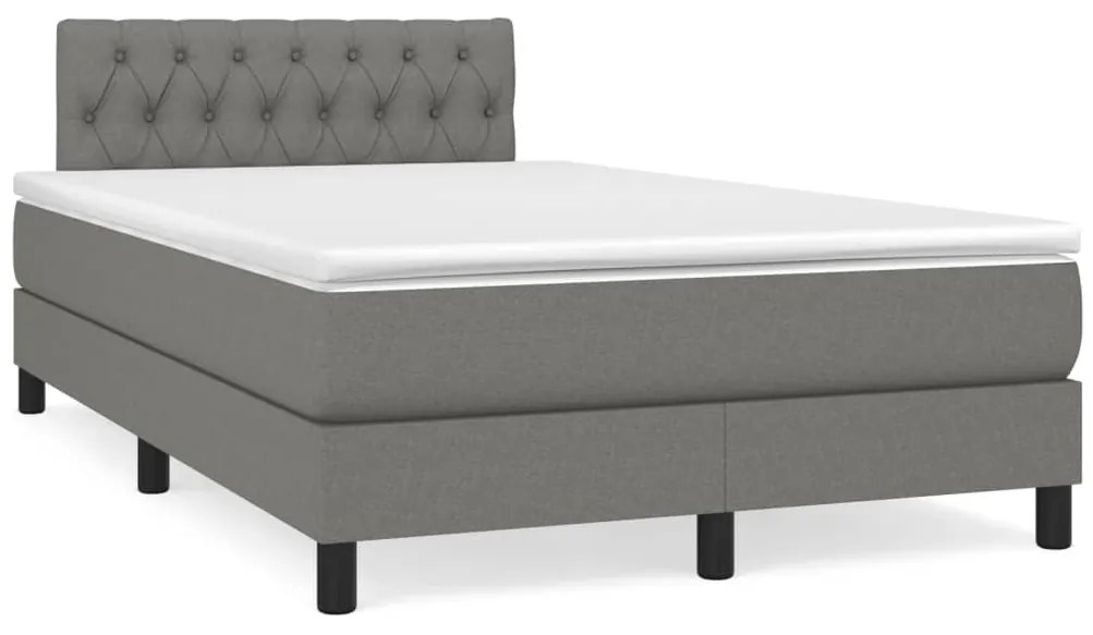 Box spring postel s matrací tmavě šedá 120x190 cm textil 3269745