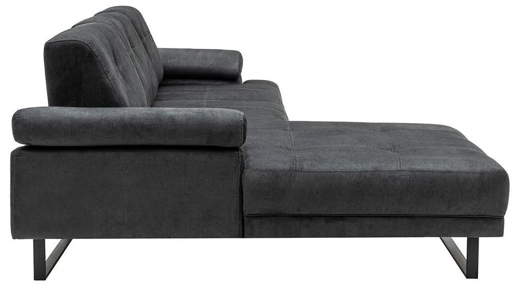 Designová rohová sedačka Vatusia 314 cm antracitová - levá