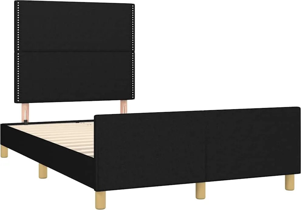 Rám postele bez matrace černý 120 x 200 cm textil 3124962