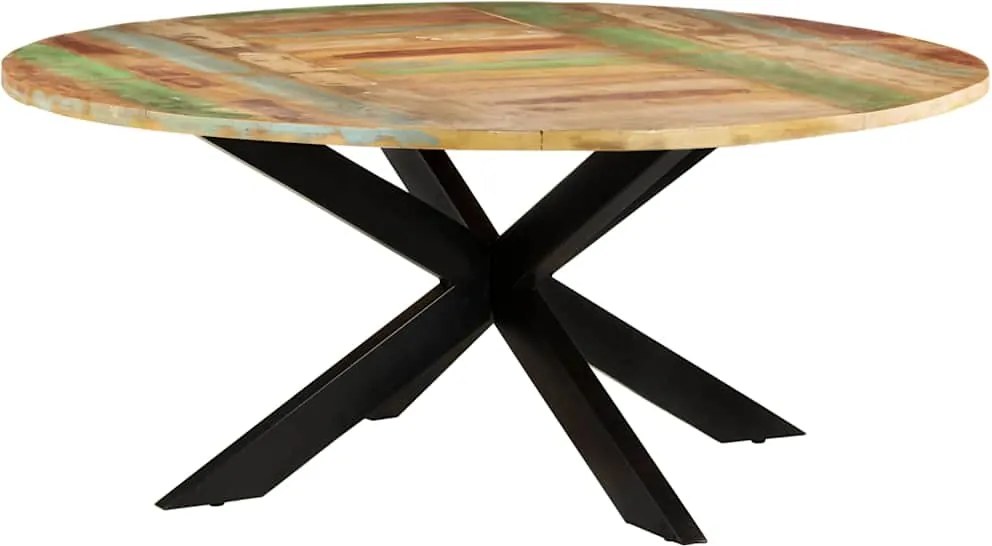 Jídelní stůl kulatý 175 x 75 cm masivní recyklované dřevo 321685