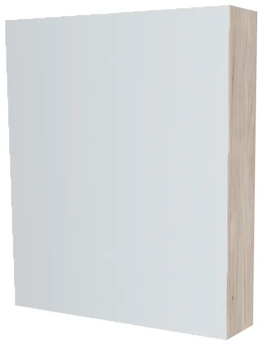 Mereo, Mereo Koupelnová zrcadlová skříňka 60 cm, galerka, 1x dvířka levá, Multidecor, Light Rock Hickory, MER-CN798G61LRH1