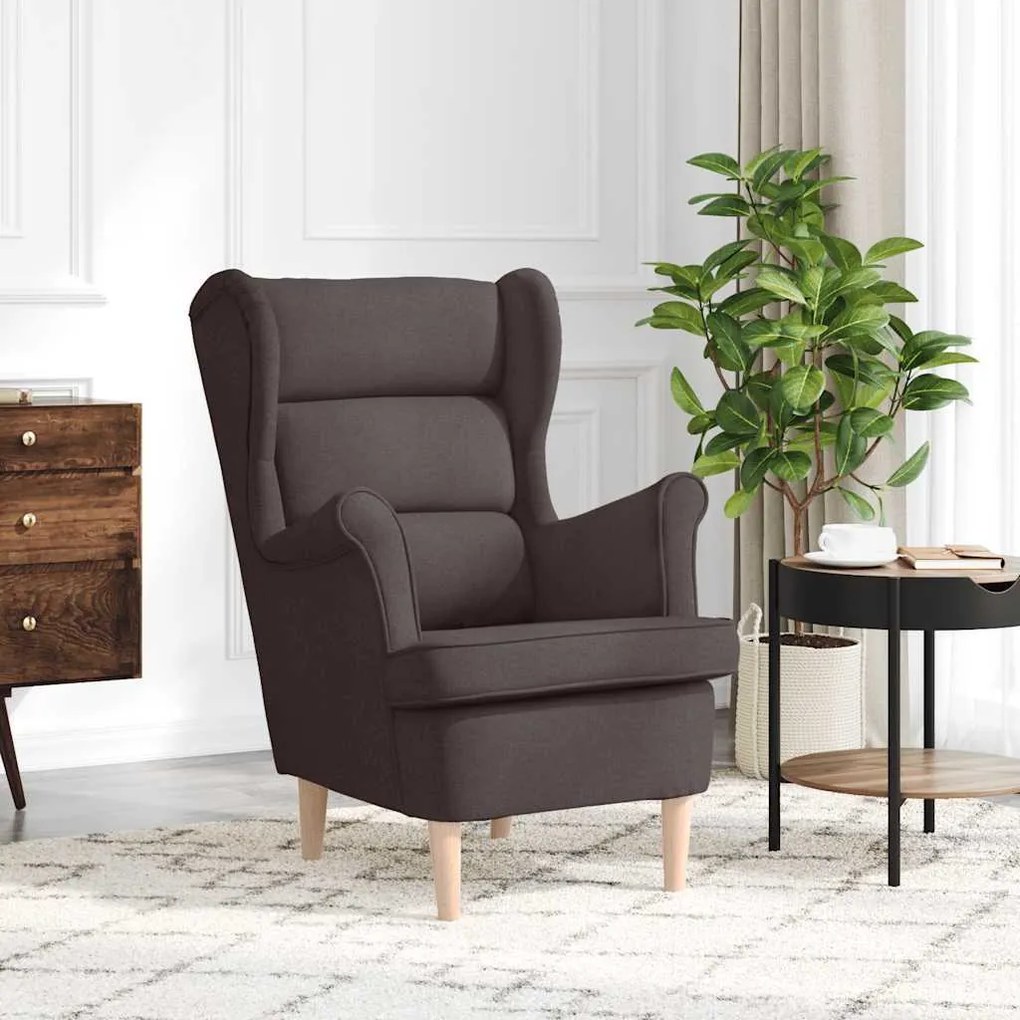 vidaXL Křeslo 74 x 84 x 100 cm textil [4016905] Barva: tmavě hnědá