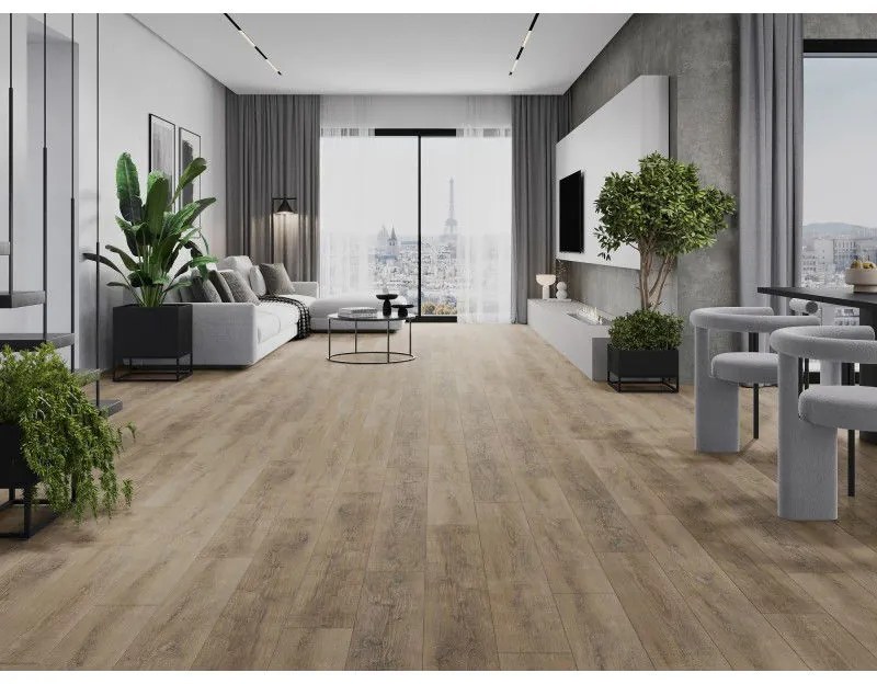 Mexen Casa Grande, vinylová podlaha 1240x182 mm SPC 6,5 mm, IXPE 1,5 mm, 4stranná V-drážka, dub, F1014-1240-182-505-4V1-01