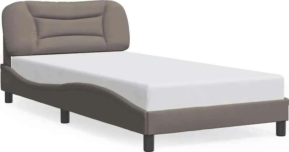 Rám postele bez matrace Hvar taupe 100 x 200 cm textil 3207755