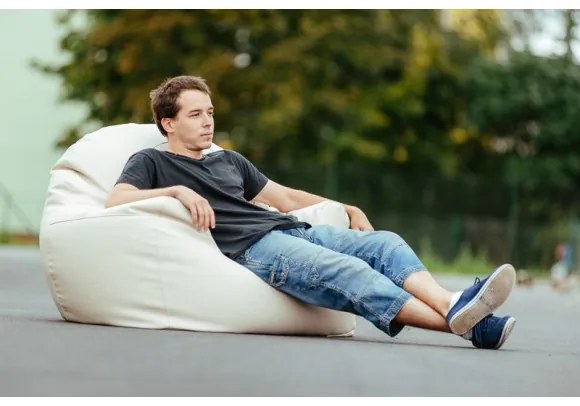 SakyPaky sedací vak WAAW křeslo italská eko kůže černá