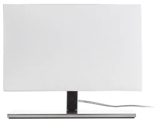 RENDL R11973 PLAZA stolní lampa, dekorativní bílá chrom