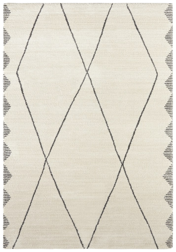 ELLE Decoration, AKCE: 80x150 cm Kusový koberec Glow 103665 Cream/Grey z kolekce Elle, bílá, ložnice