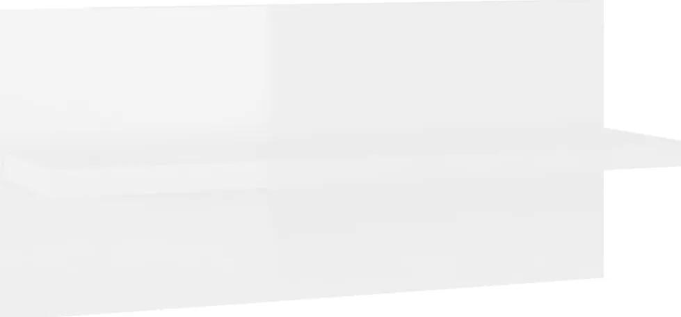 vidaXL Nástěnné police 2 ks 40 x 11,5 x 18 cm dřevotříska [807309] Barva: bílá s vysokým leskem