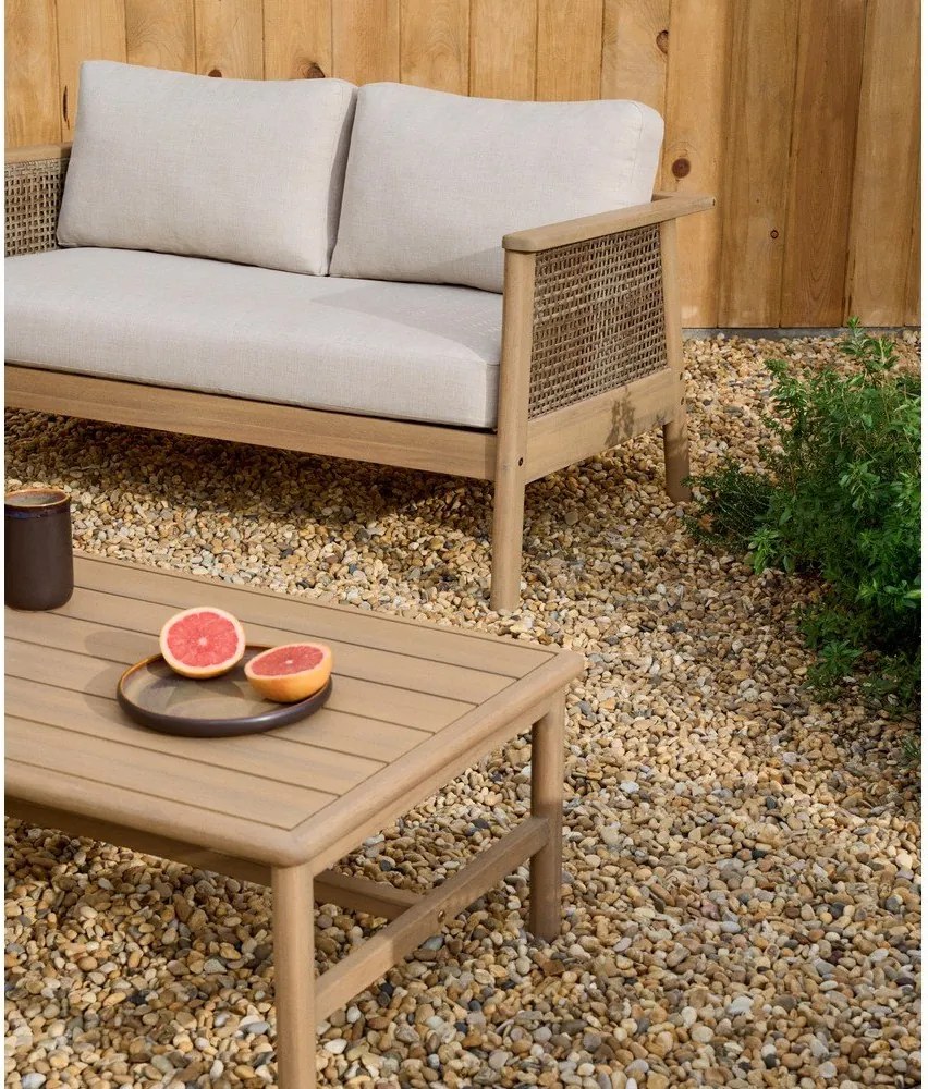 Béžový/v přírodní barvě zahradní lounge set z masivu akácie pro 5 osob Alabe – Kave Home