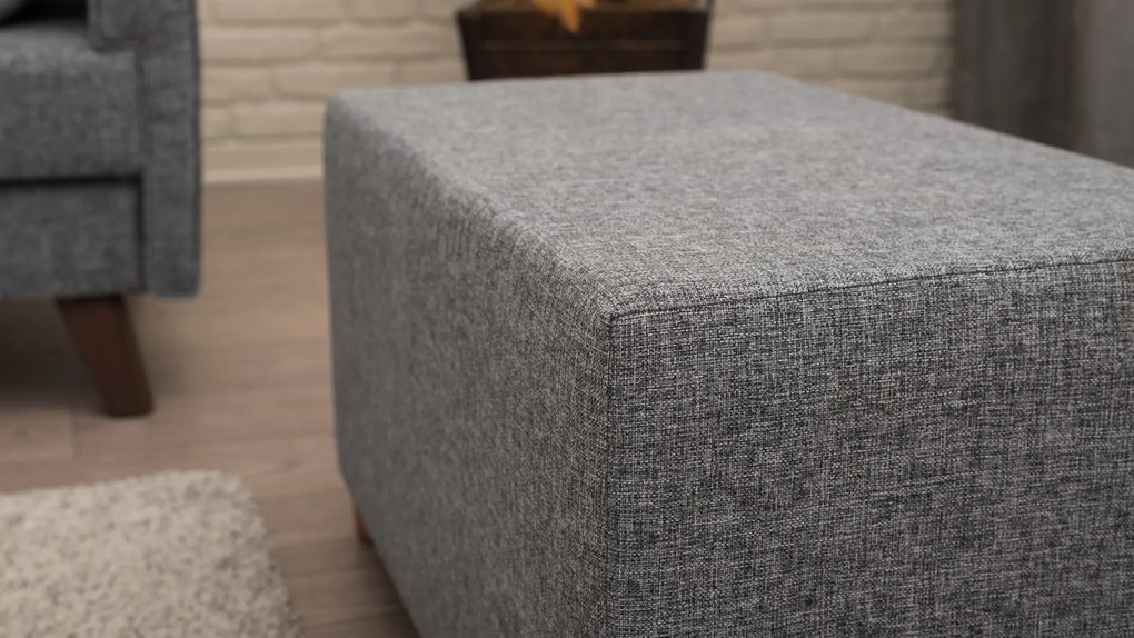 Atelier del Sofa Taburet Lotus - Grey, Šedá