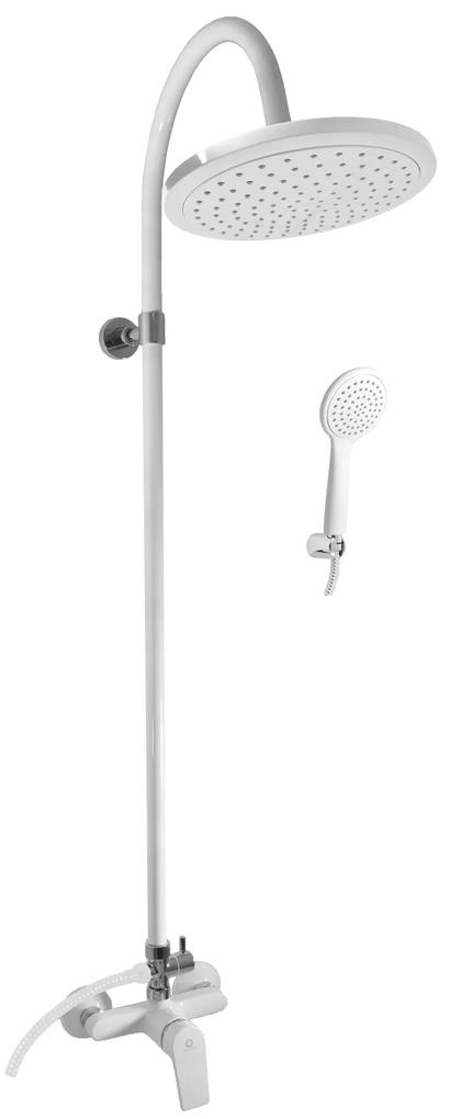 Vodovodní baterie sprchová COLORADO s hlavovou a ruční sprchou bílá/chrom, Barva: bílá/chrom, Rozměr: 150 mm