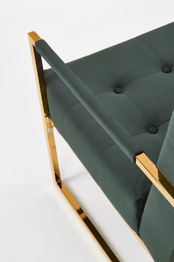 Relaxační designové křeslo PRIUS — kov, zelená
