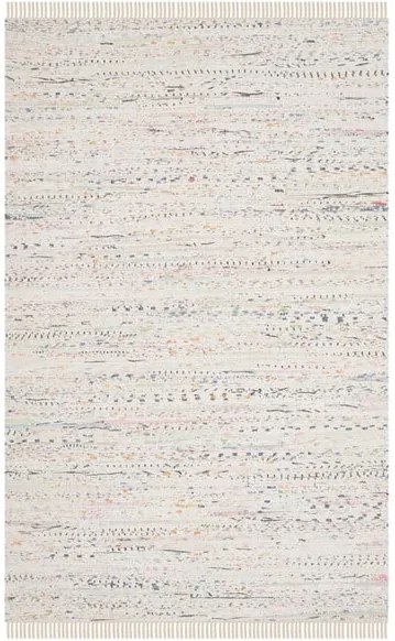 Bílý bavlněný koberec Safavieh Elena, 152 x 91 cm