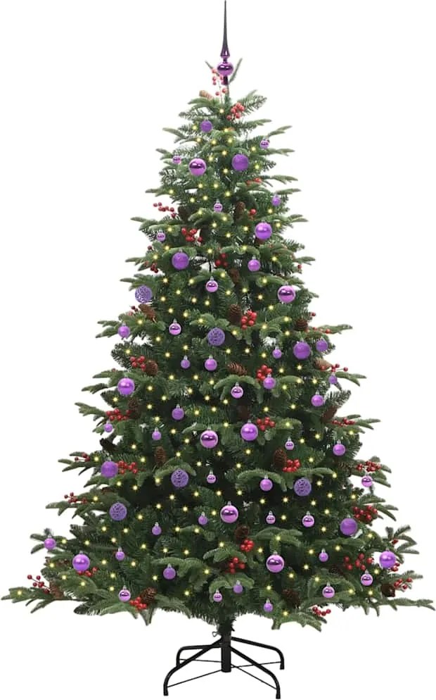 Umělý vánoční stromeček Zelená 210 cm PVC, kov a plast 3395565