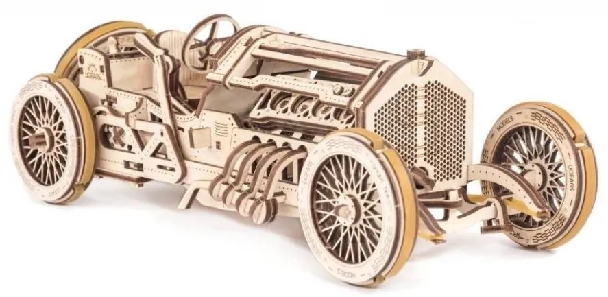 Ugears - 3D dřevěné mechanické puzzle U9 Auto Grand Prix