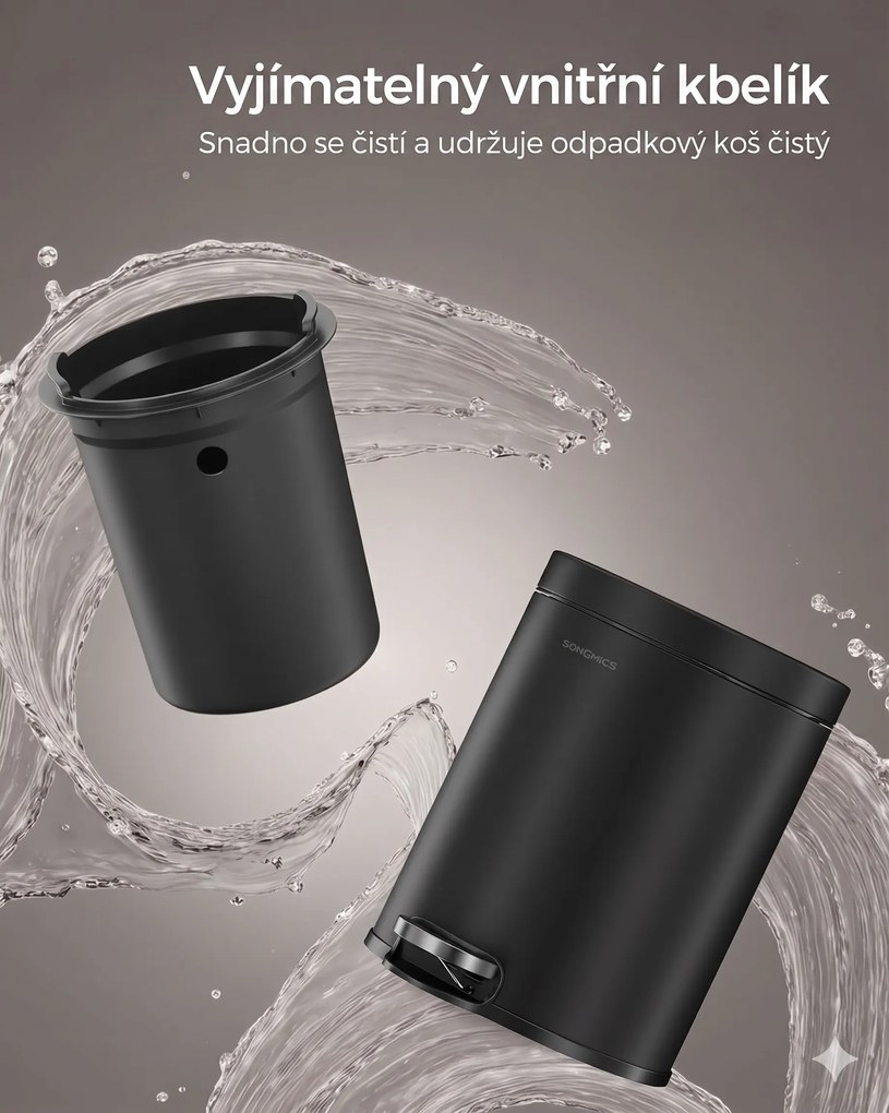 Odpadkový koš Jelis 3 L černý