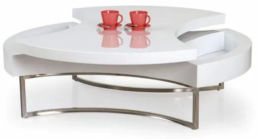 Moderní konferenční stolek AURELA, 100X100, bílá lesk Nábytek HLM