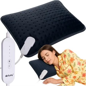 Elektrický vyhřívací polštář s regulací teploty 40 x 30 cm Ruhhy 26220, šedý