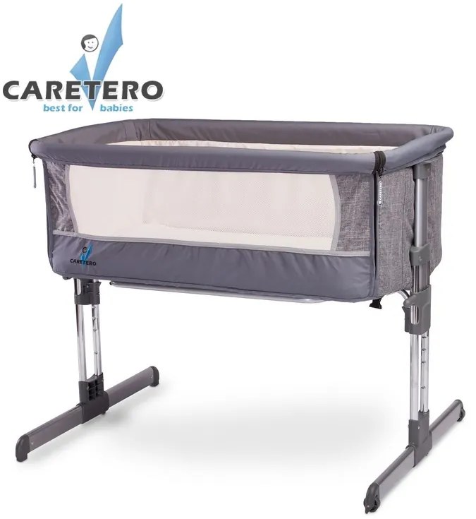 Dětská postýlka CARETERO Sleep2gether graphite Šedá