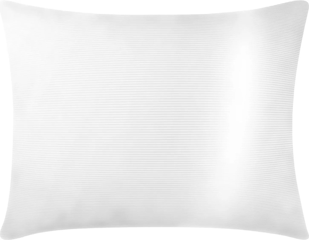 Saténový povlak na polštář Pruh 2mm - bílý Velikost: 40 x 40